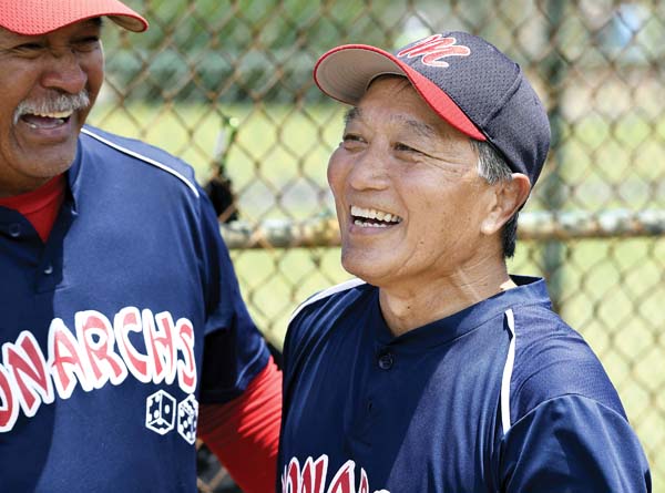Robert Motooka is all smiles after his game-winning double Thursday ...